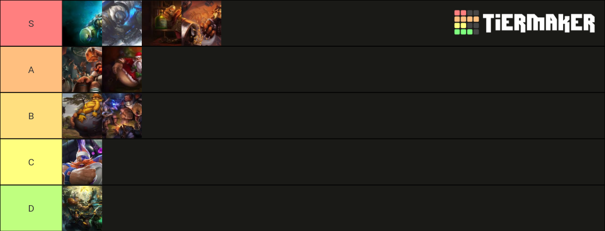 Gragas skin Tier List (Community Rankings) - TierMaker