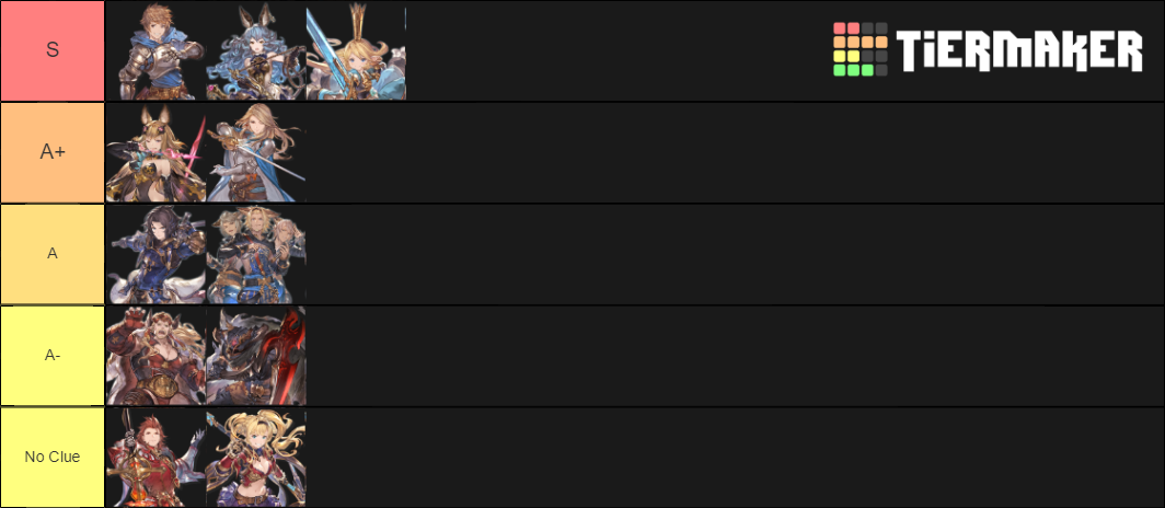 Granblue Fantasy Versus (Base Roster w/ Versus Renders) Tier List ...