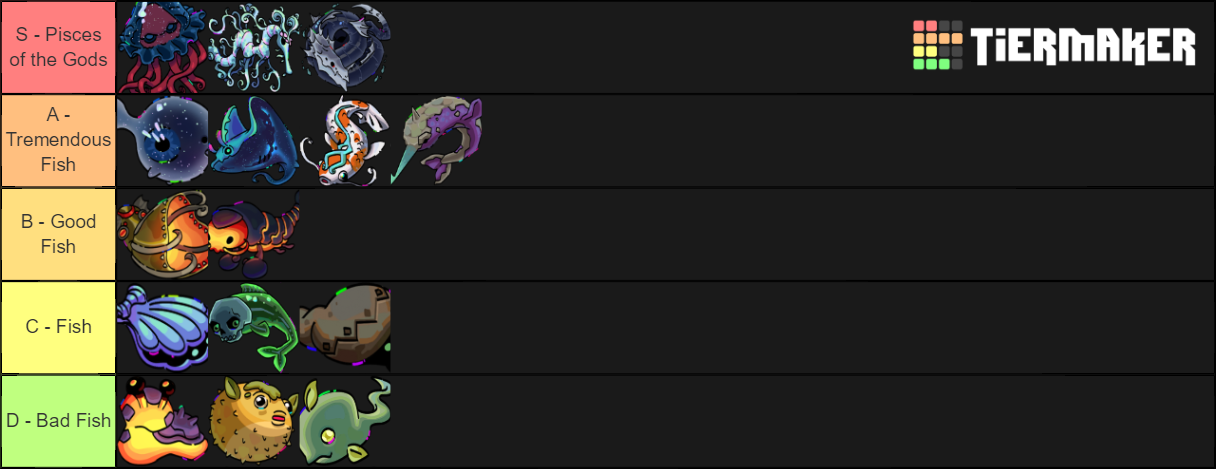 Hades Fish Tier Rankings Tier List (Community Rankings) - TierMaker