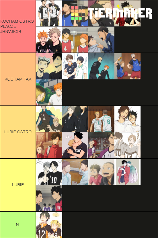 haikyuu ships Tier List (Community Rankings) - TierMaker