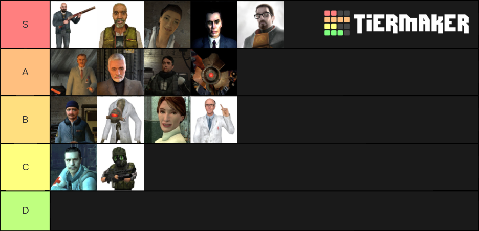 Half-Life characters Tier List (Community Rankings) - TierMaker