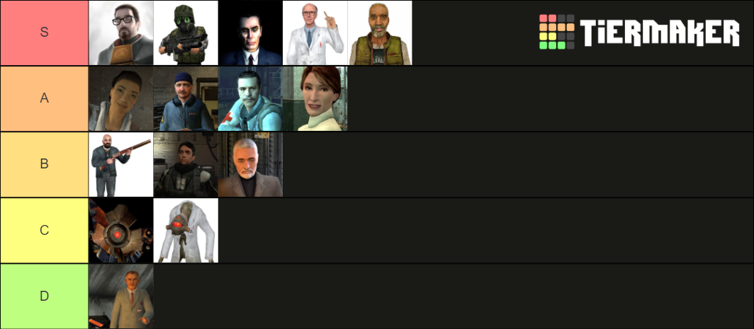 Half-Life characters Tier List (Community Rankings) - TierMaker