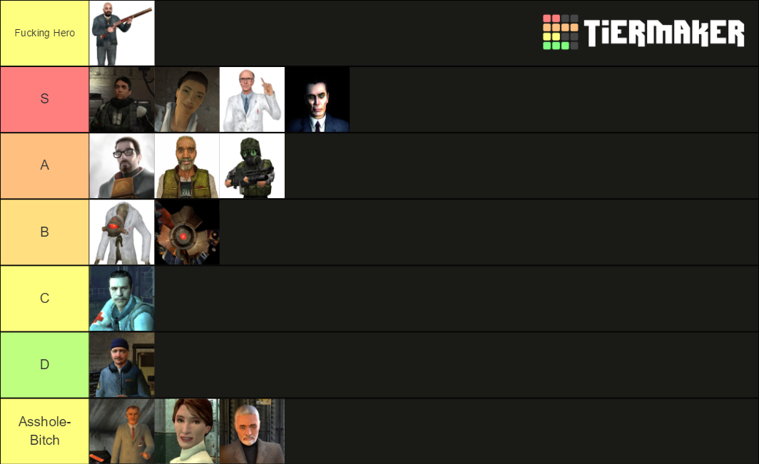 Half-Life characters Tier List (Community Rankings) - TierMaker