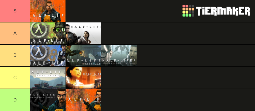 Half Life Games Tier List (Community Rankings) - TierMaker