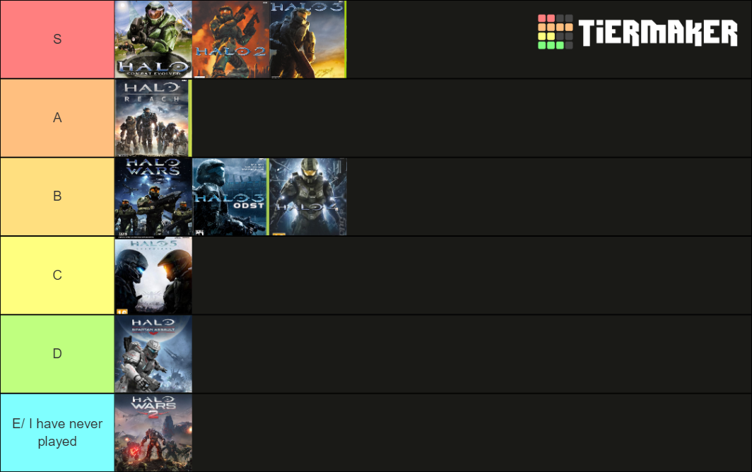 Halo Games Tier List (Community Rankings) - TierMaker
