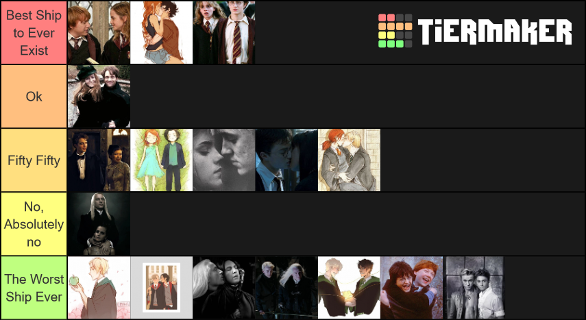 Harry Potter Ships Tier List (Community Rankings) - TierMaker