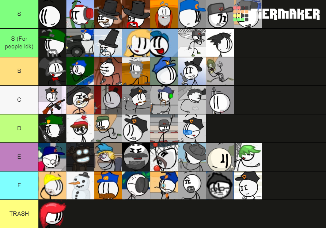 Henry Stickman Characters Tier List (Community Rankings) - TierMaker