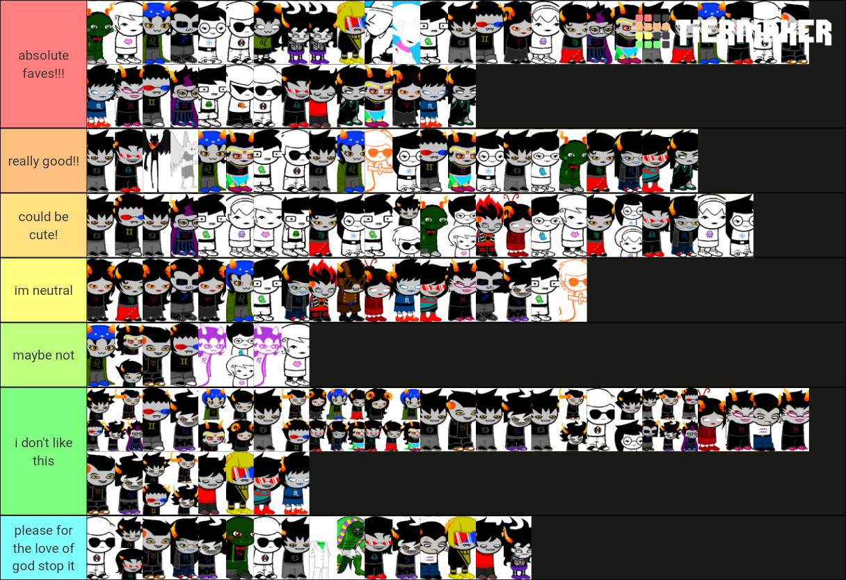 homestuck ships Tier List (Community Rankings) - TierMaker