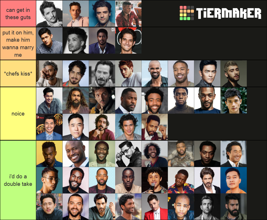 hot male celebrities of colour Tier List (Community Rankings) - TierMaker