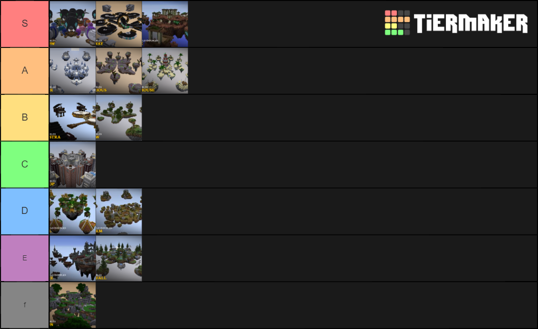 Hypixel Bedwars Solo/Doubles Maps Tier List (Community Rankings) - TierMaker