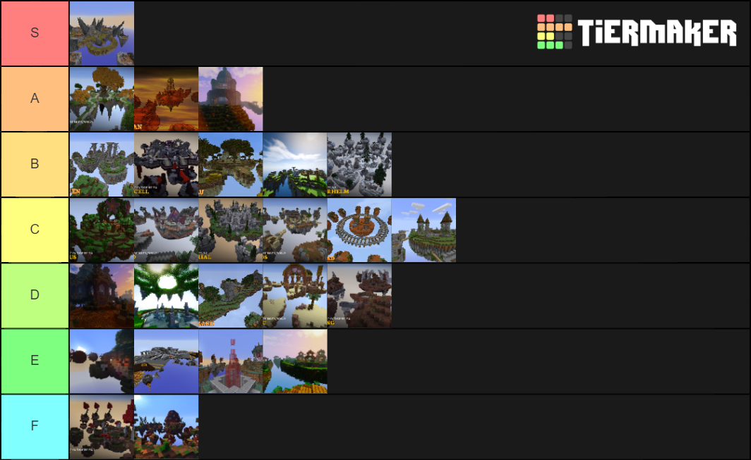 Hypixel Skywars Maps Tier List (Community Rankings) - TierMaker
