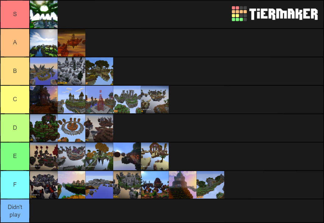 Hypixel Skywars Maps Tier List (Community Rankings) - TierMaker