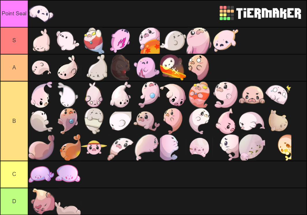 HZS Seal Tier List (Community Rankings) - TierMaker
