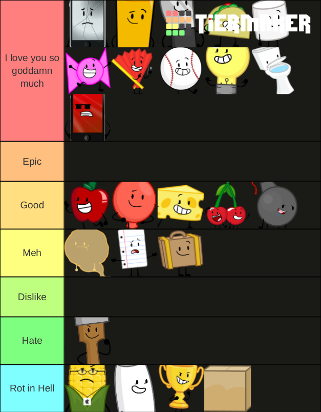 Inanimate Insanity Characters Tier List (Community Rankings) - TierMaker