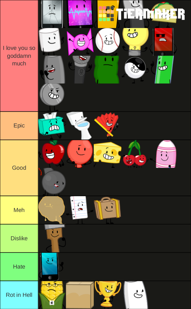 Inanimate Insanity Characters Tier List (Community Rankings) - TierMaker