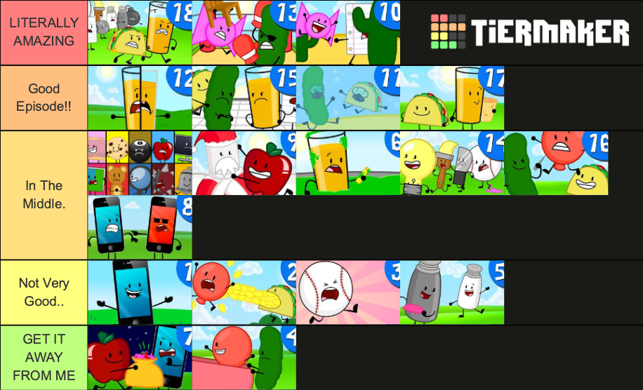 Inanimate Insanity S1 Tierlist Tier List Community Rankings Tiermaker