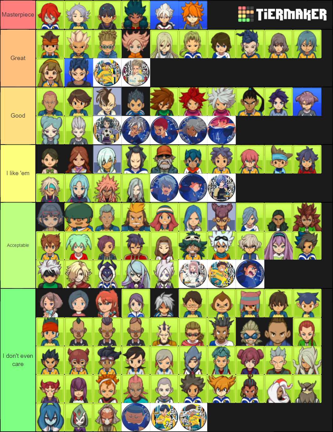 Inazuma Eleven All Noticeable Characters Tier List (Community Rankings ...