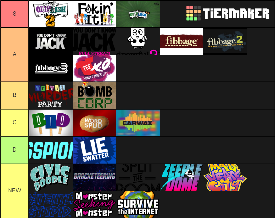 Jackbox Partypacks Tier List Community Rankings TierMaker jackbox-partypacks-tier-list-community-rankings-tiermaker