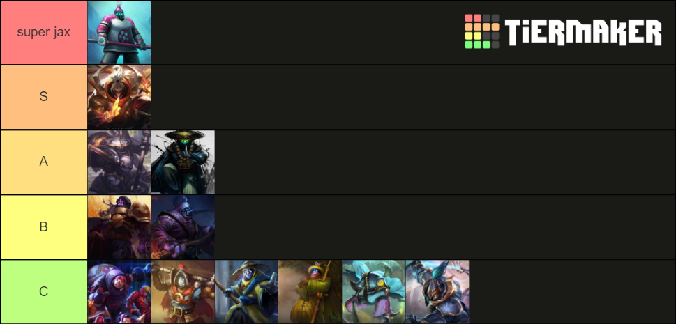 jax skins fodasse Tier List (Community Rankings) - TierMaker