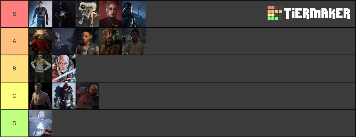 Jedi Fallen Order Characters Tier List (Community Rankings) - TierMaker