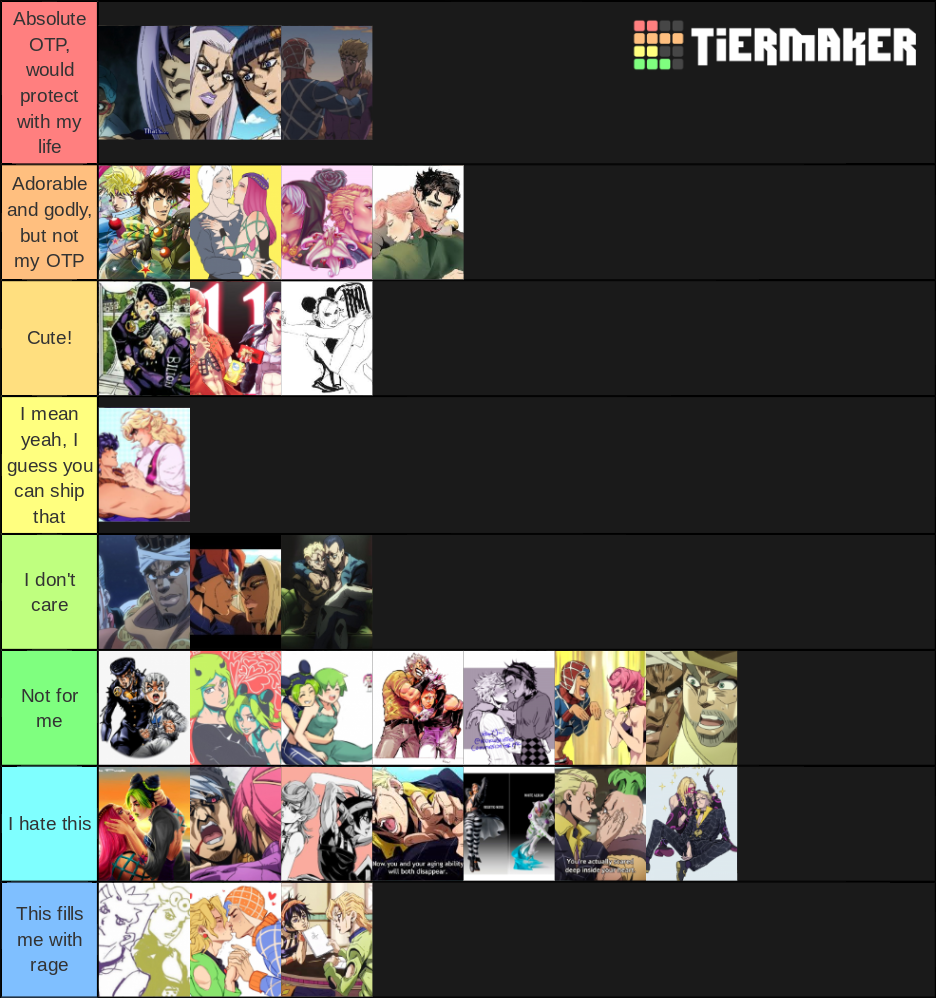JJBA Ships, Ranked Tier List (Community Rankings) - TierMaker