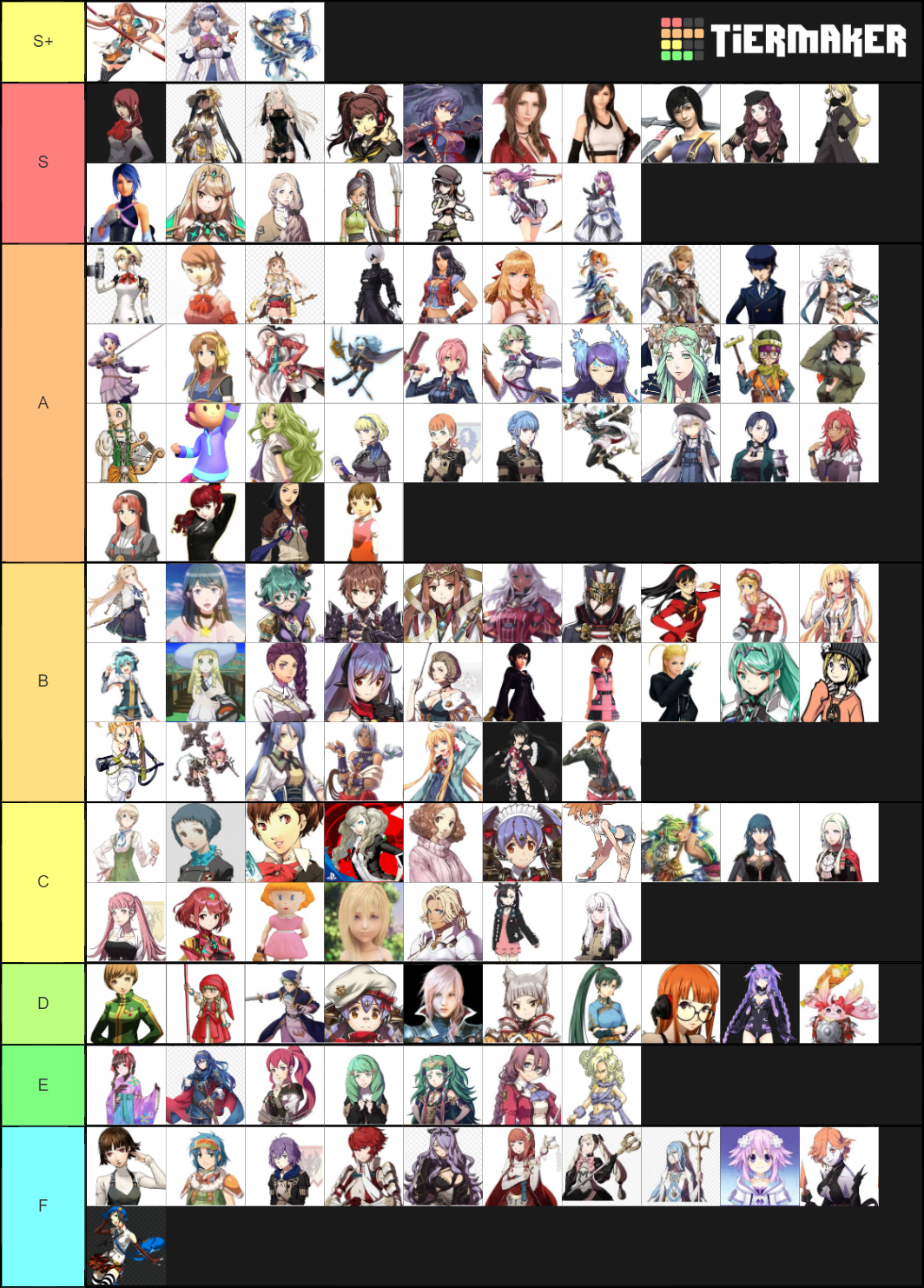 jrpg girls Tier List (Community Rankings) - TierMaker