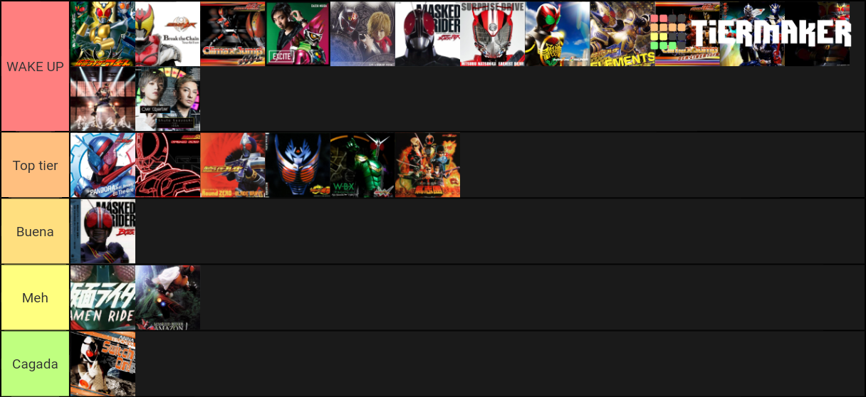 Kamen Rider Openings Tier List (Community Rankings) - TierMaker