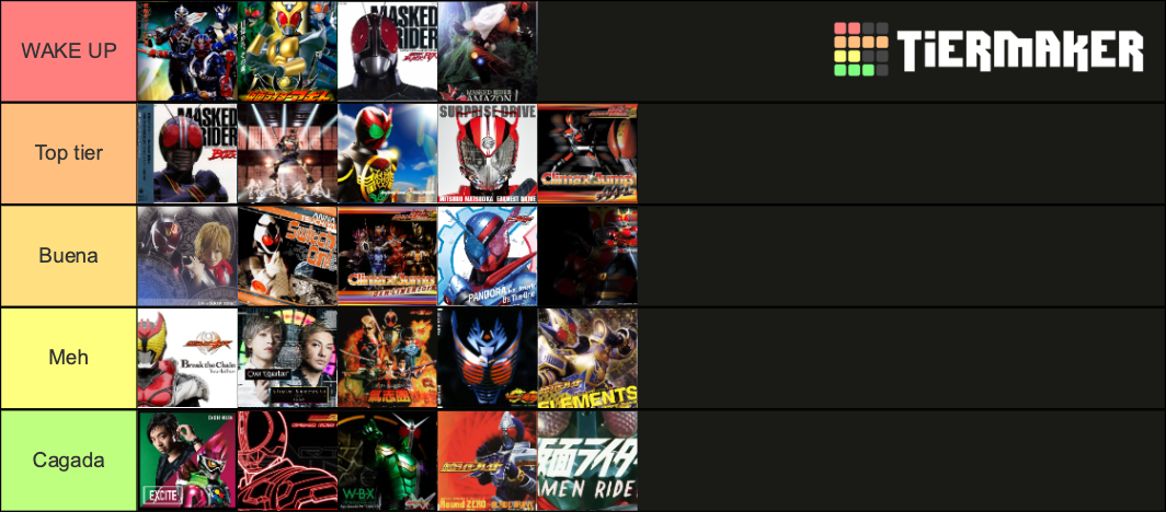 Kamen Rider Openings Tier List (Community Rankings) - TierMaker