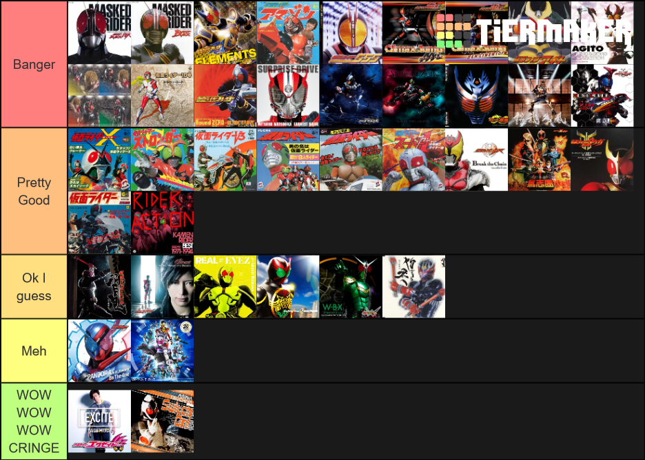 Kamen Rider Openings (Showa and Heisei) Tier List (Community Rankings ...