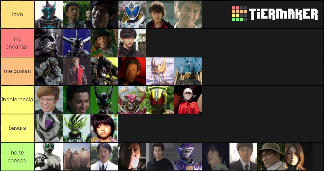 Kamen Rider Villains Tier List (Community Rankings) - TierMaker
