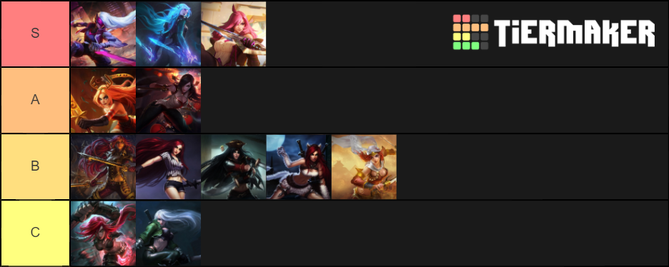 Katarina Skins Tier List (Community Rankings) - TierMaker