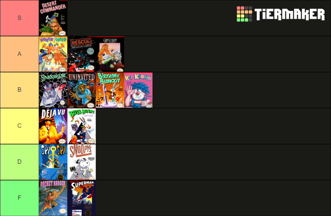 Kemco NES Games Tier List (Community Rankings) - TierMaker