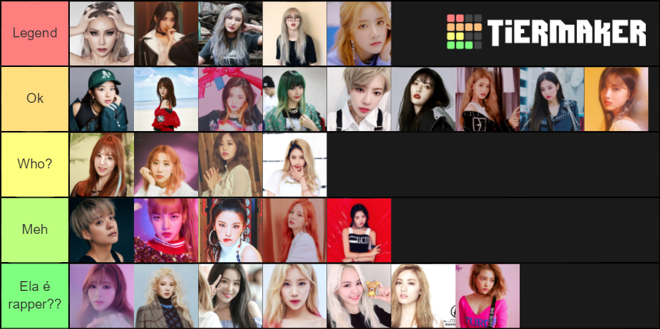 Kpop Female Rappers Tier List (Community Rankings) - TierMaker