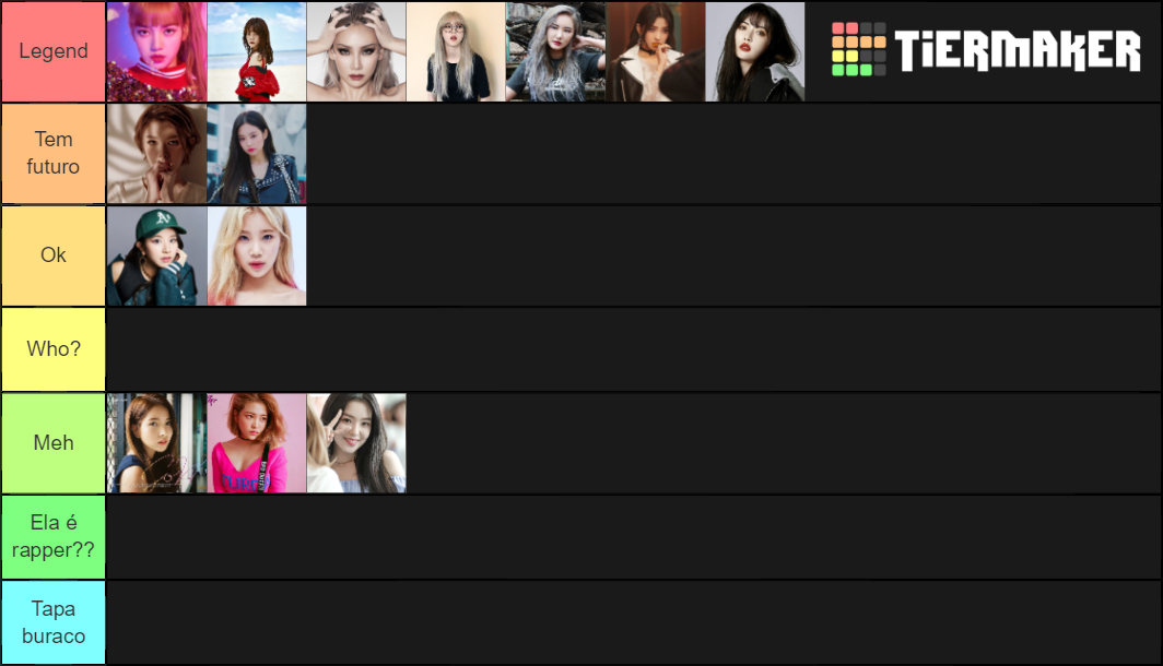 Kpop Female Rappers Tier List (Community Rankings) - TierMaker