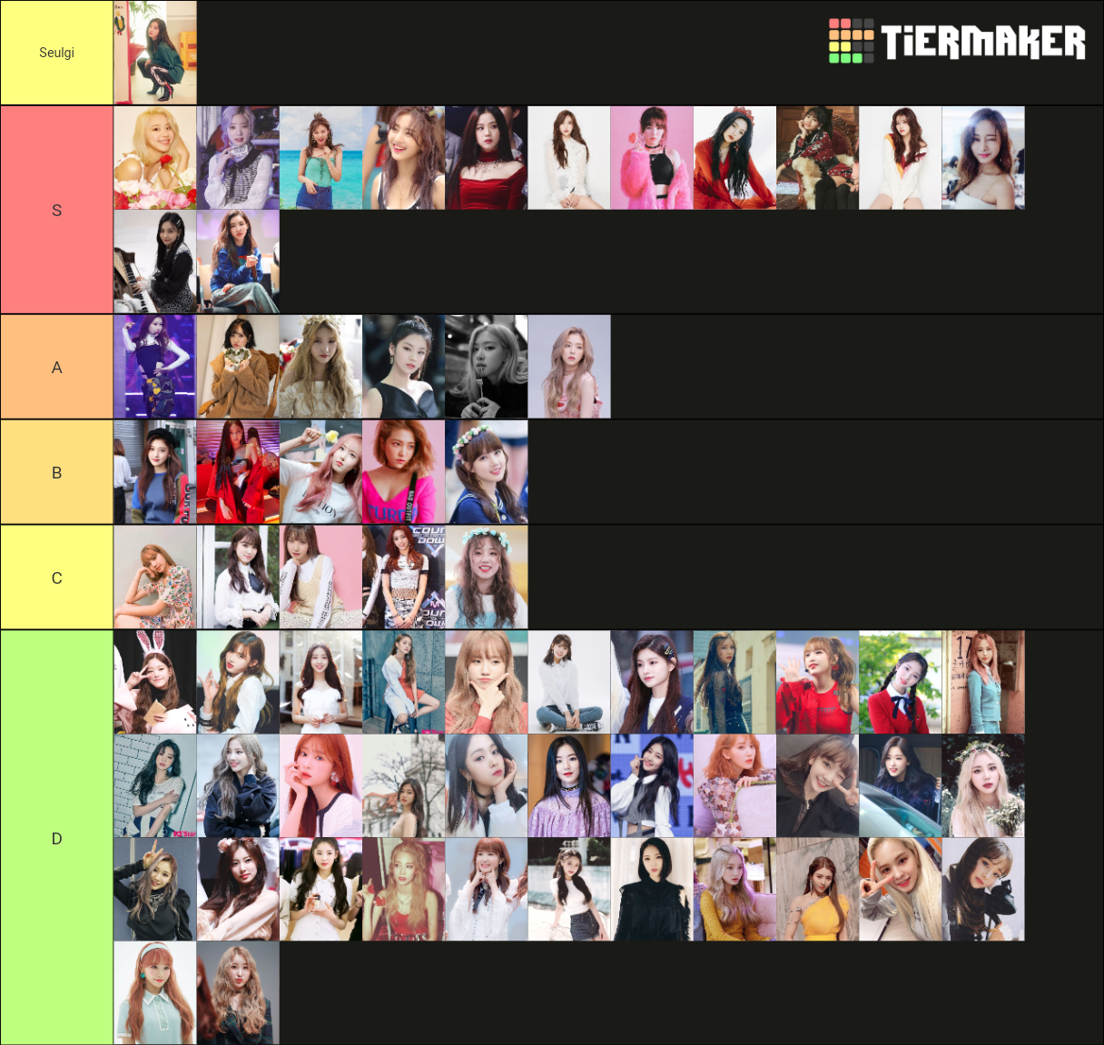KPop GG Visuals Tier List (Community Rankings) - TierMaker