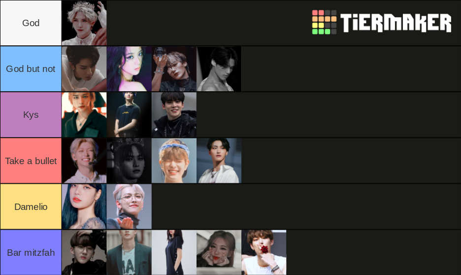 Kpop God Tier Tier List (Community Rankings) - TierMaker