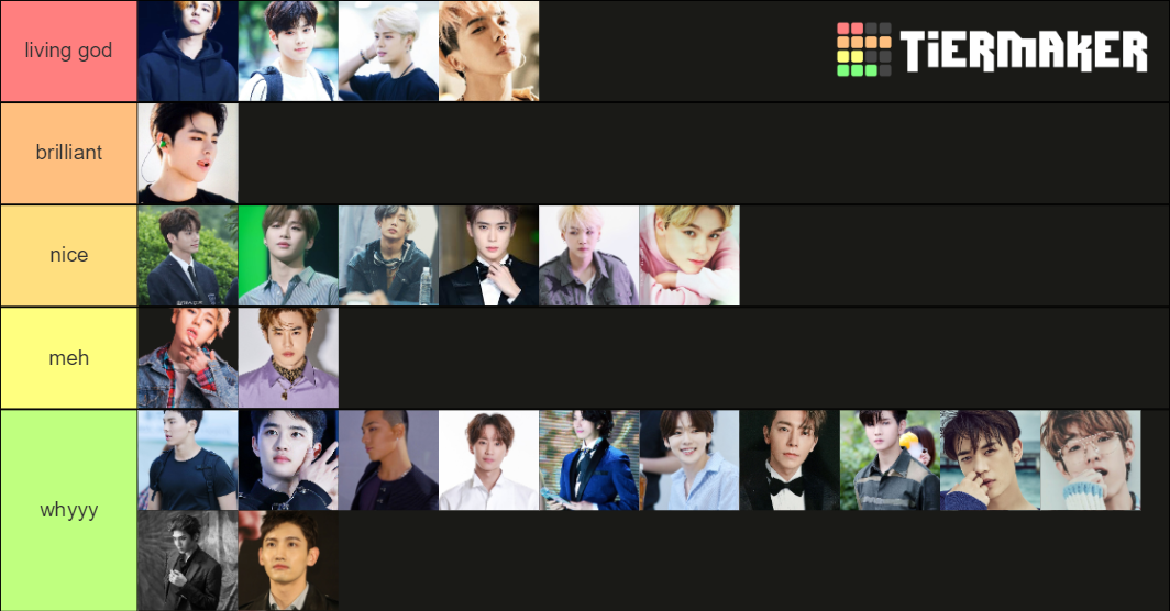 kpop male visuals Tier List (Community Rankings) - TierMaker