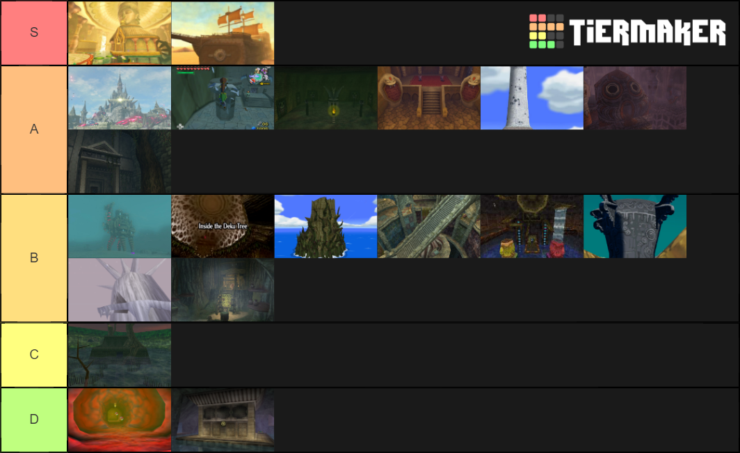 Legend of Zelda 3D Dungeons Tier List (Community Rankings) - TierMaker