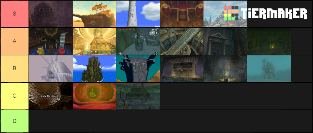 Legend of Zelda 3D Dungeons Tier List (Community Rankings) - TierMaker