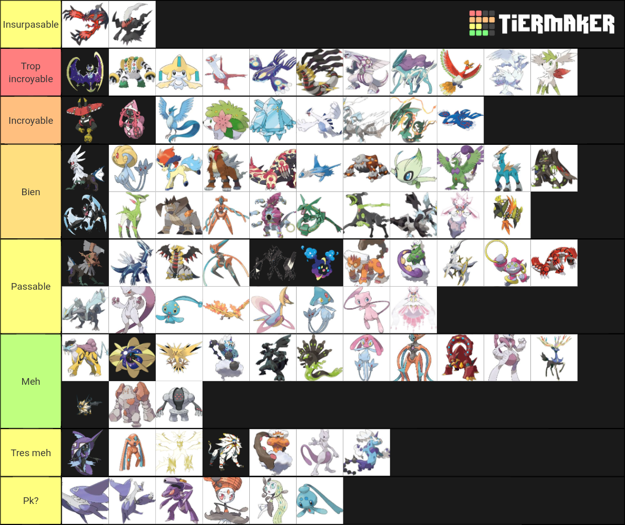 Legendary Pokemon Tier List (Community Rankings) - TierMaker