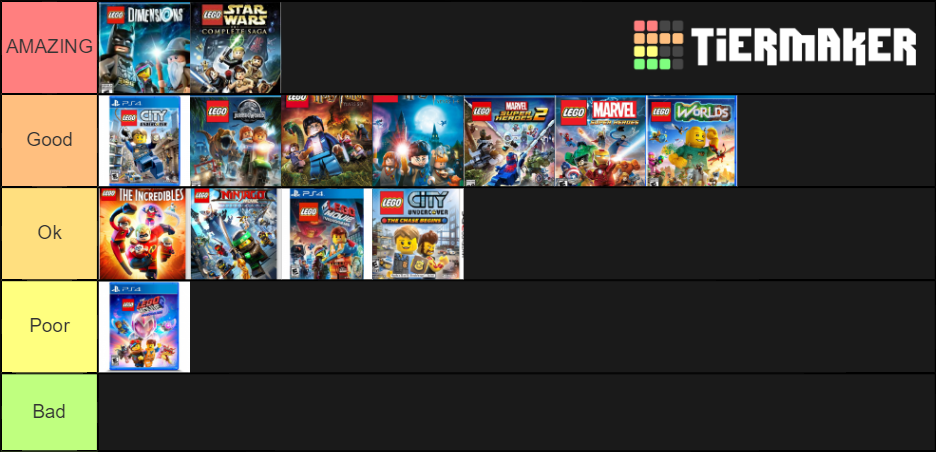 LEGO Games Tier List (Community Rankings) - TierMaker