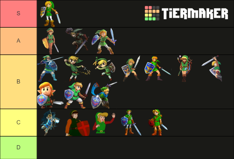 Link Designs Tier List (Community Rankings) - TierMaker