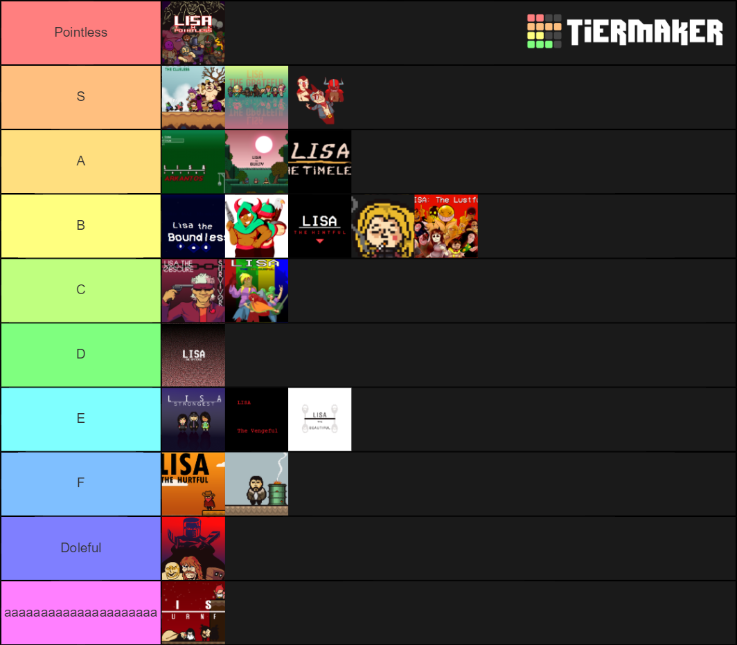 LISA fangames Tier List (Community Rankings) - TierMaker