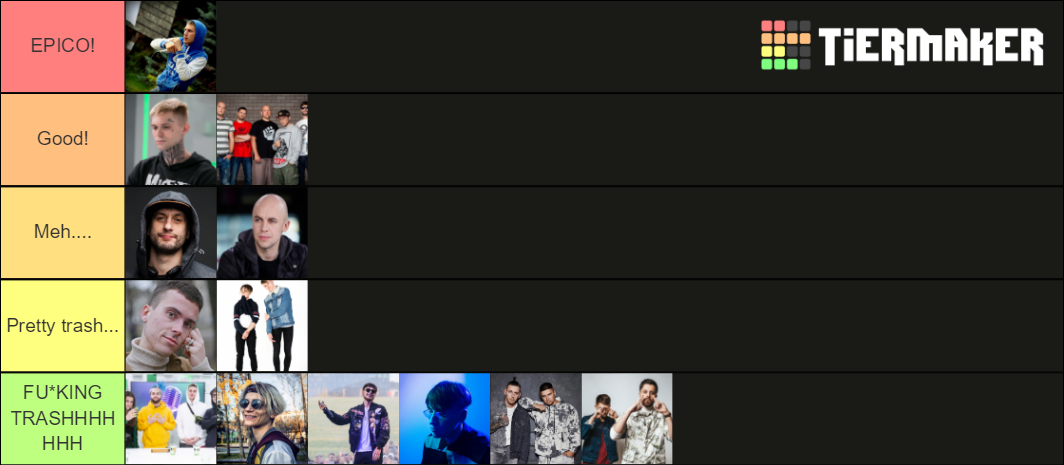 Lithuanian Rappers Tier List (Community Rankings) - TierMaker
