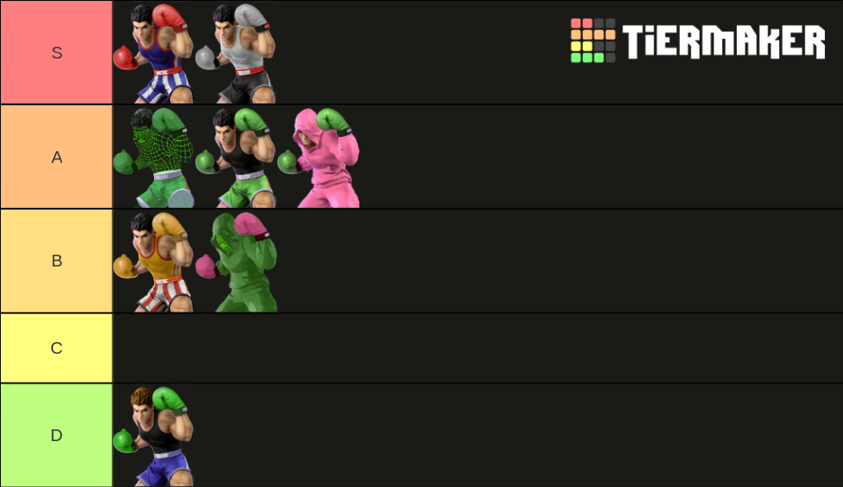 SSBU Little Mac alts/colors Tier List (Community Rankings) - TierMaker