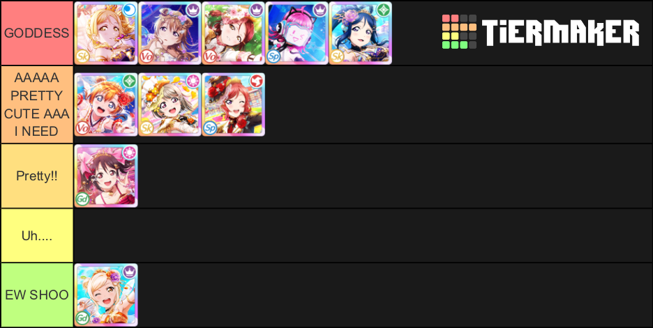 Love Live! Cards ( SIFAS ) Tier List (Community Rankings) - TierMaker
