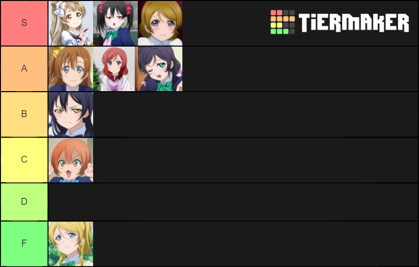 Love Live Tier List (Community Rankings) - TierMaker