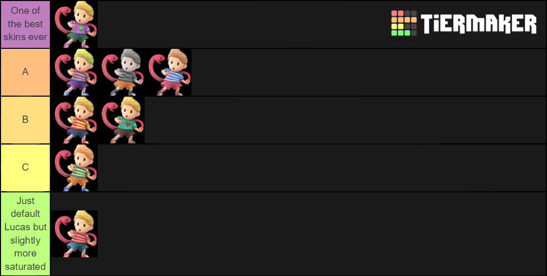 Lucas Alts Tier List (Community Rankings) - TierMaker