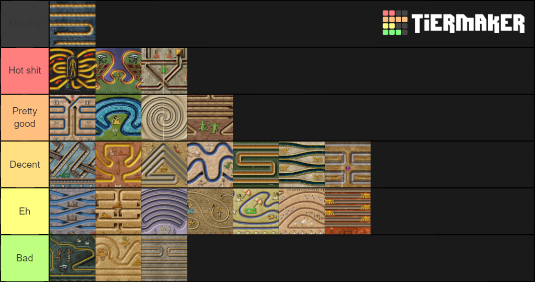 Luxor Deluxe Stages Tier List (Community Rankings) - TierMaker