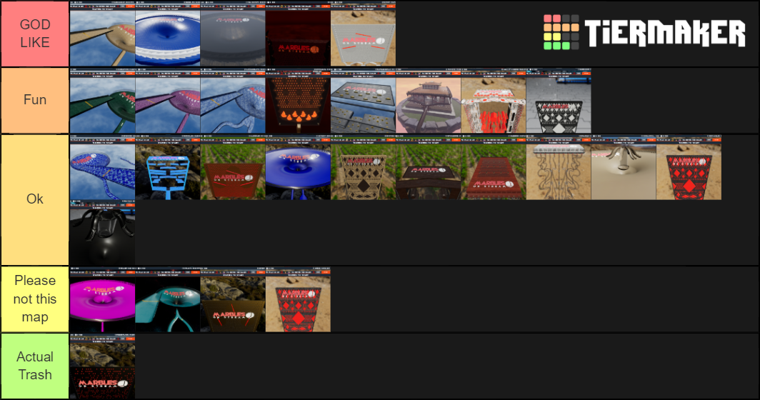 Marbles on stream Maps Tier List (Community Rankings) - TierMaker